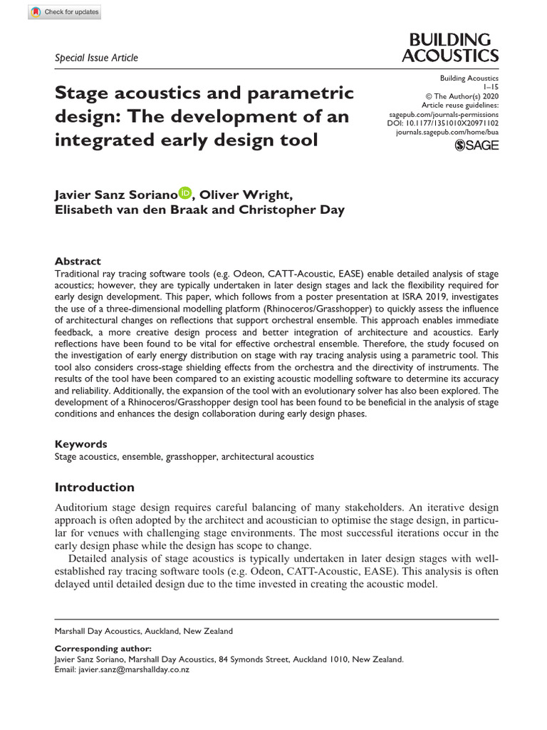 2020 Stage Acoustics and Parametric Design (Sanz) | PDF | Orchestras ...