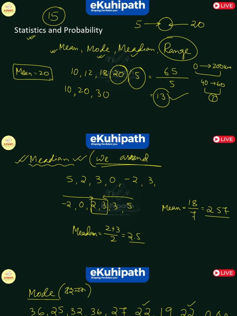 eKuhipath-Statistics and probability Part 1-2 | PDF