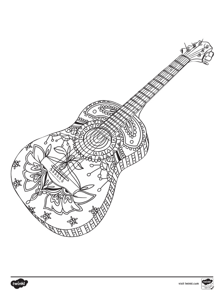 Musical Instruments Colouring in Sheets | PDF
