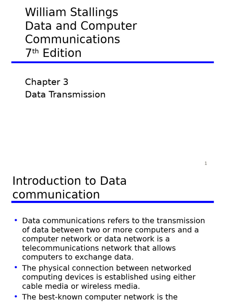 Data Transmission | PDF | Computer Network | Internet