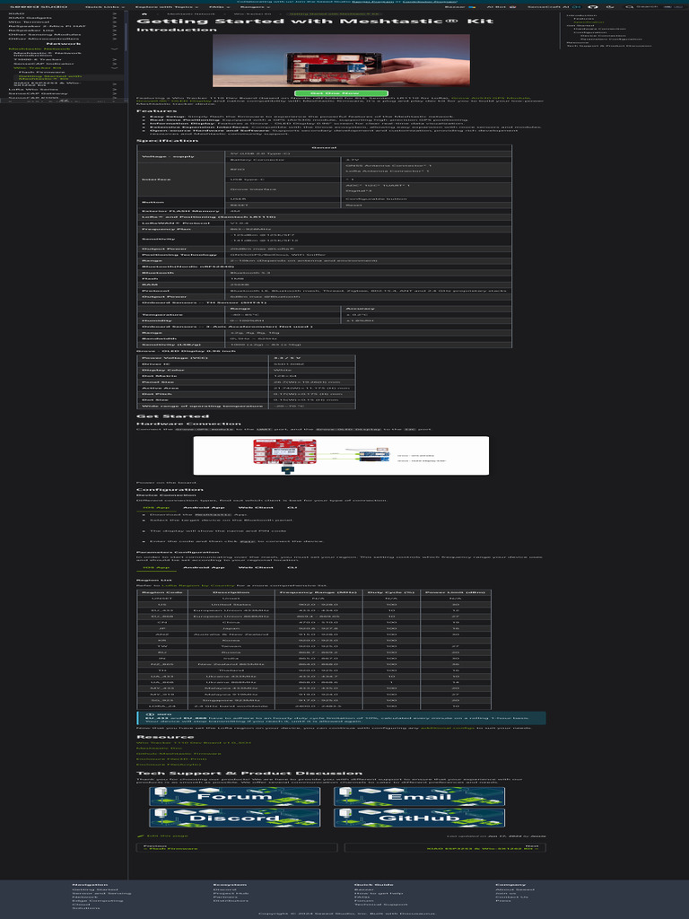 Getting Started With Meshtastic® Kit - Seeed Studio Wiki | PDF | Bluetooth | Usb