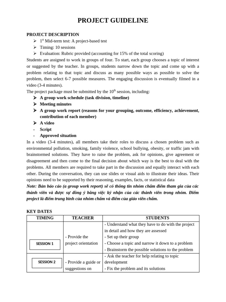 E2-Project Guideline | PDF