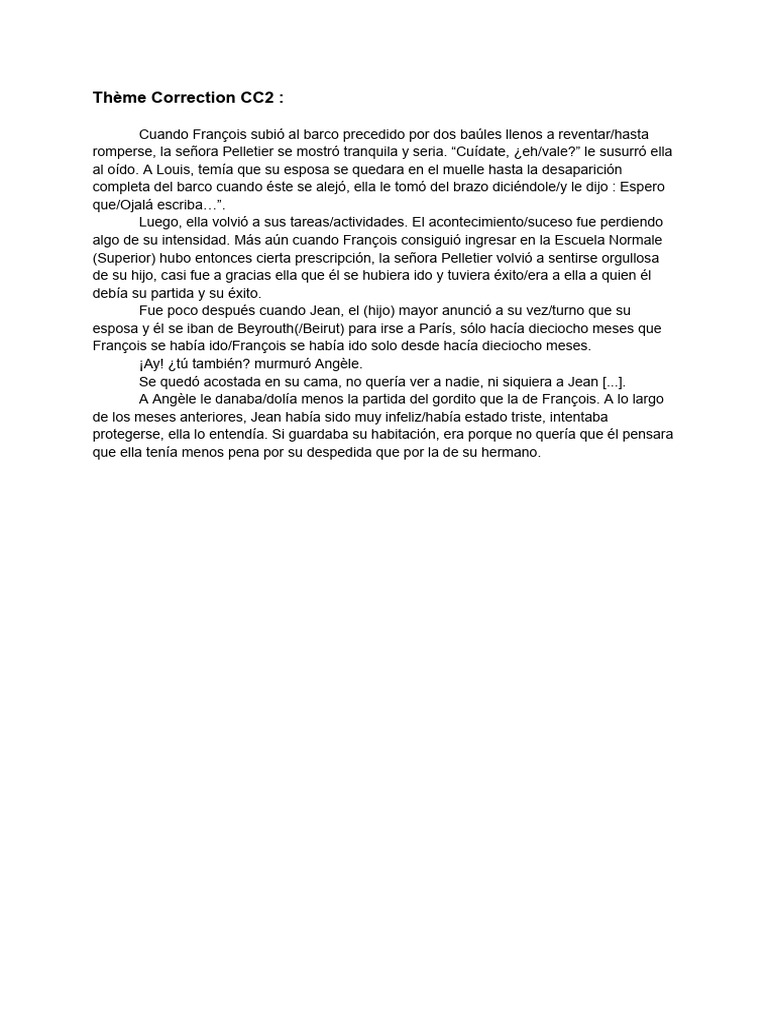 Thème Correction CC2 | PDF