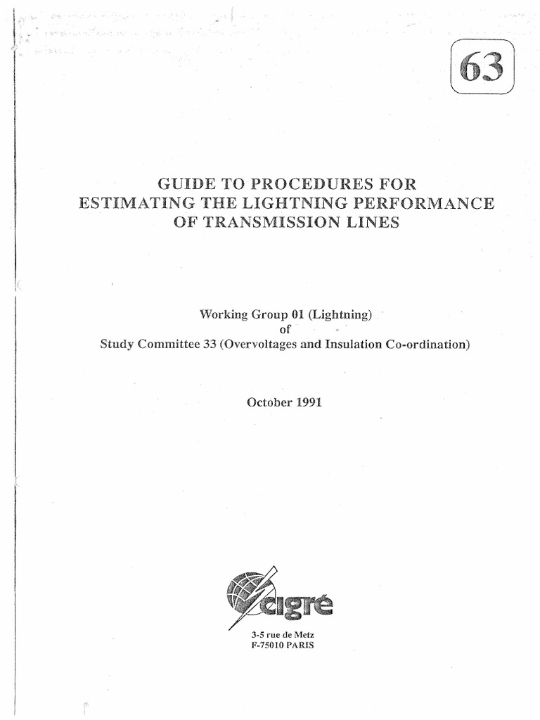 CIGRE 63 Lightning | PDF