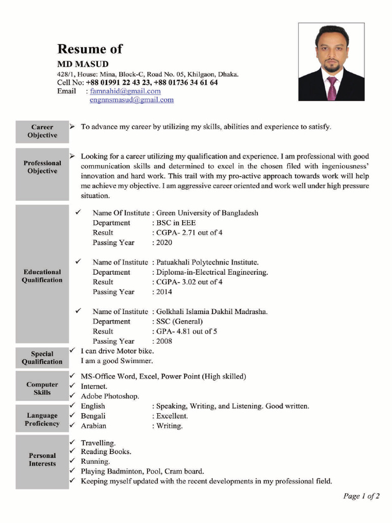 Masud CV New | PDF