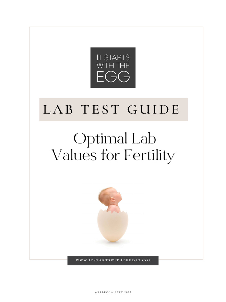 It Starts With The Egg Fertility Lab Test Guide | PDF | Ovary ...