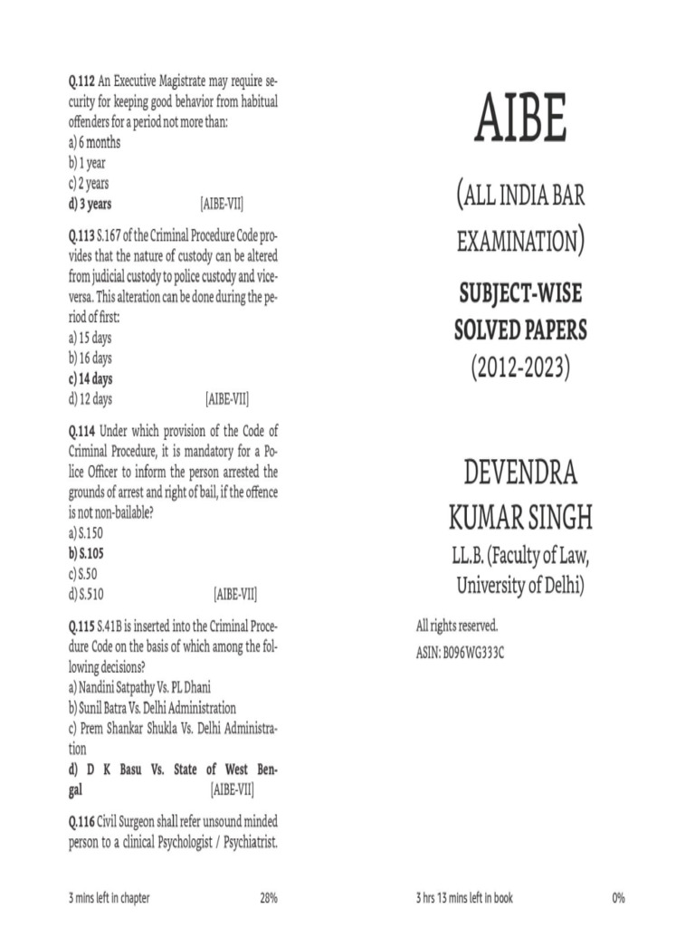 AIBE subject wise solved papers (1)[1] | PDF