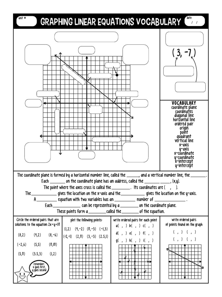 graph-vocabulary-worksheet-and-answer-key | PDF | Cartesian Coordinate ...
