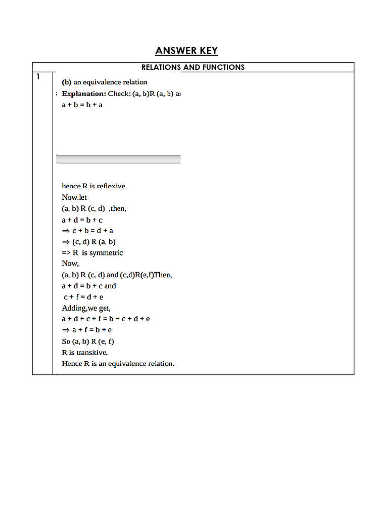 Maths Top 150 Mcq's Answer Key | PDF