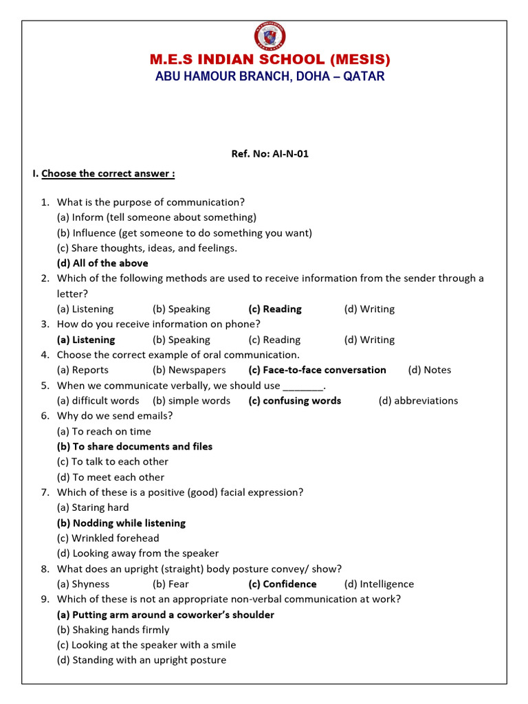 Abu Hamour Branch, Doha - Qatar: M.E.S Indian School (Mesis) | PDF ...