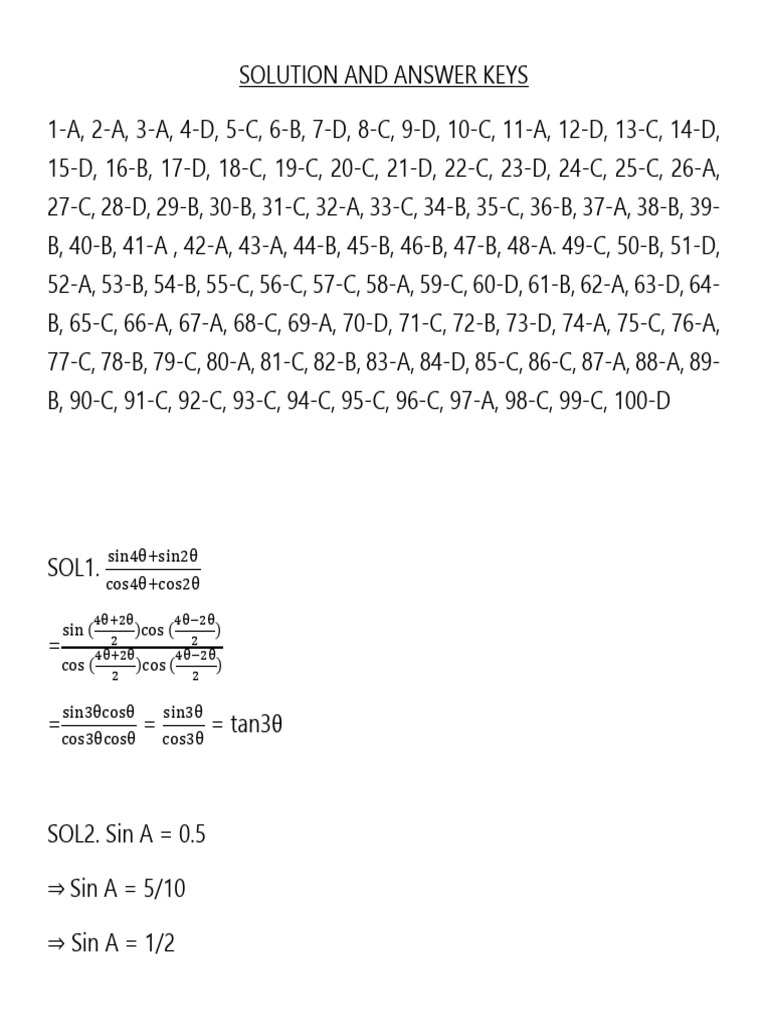 Trigonometry Solution 388075 Crwill | PDF | Trigonometric Functions | Mathematical Analysis