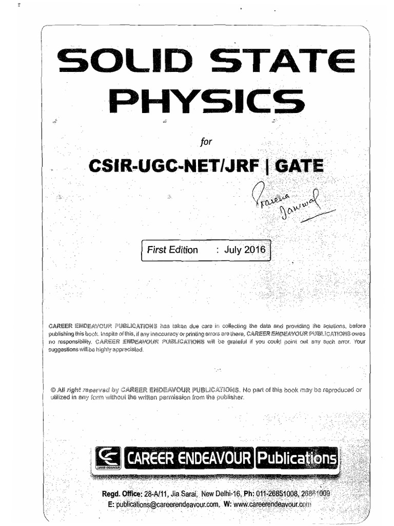 Solid State Physics | PDF