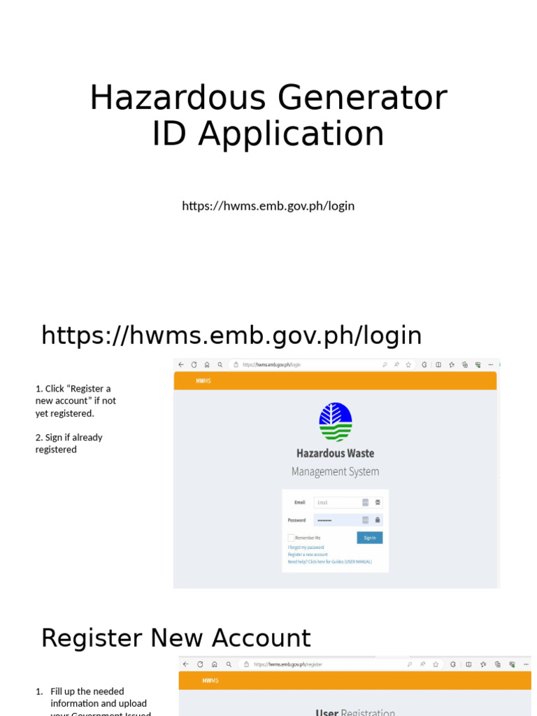 Hazardous Generator ID Registration Guide | PDF | Computing | Software