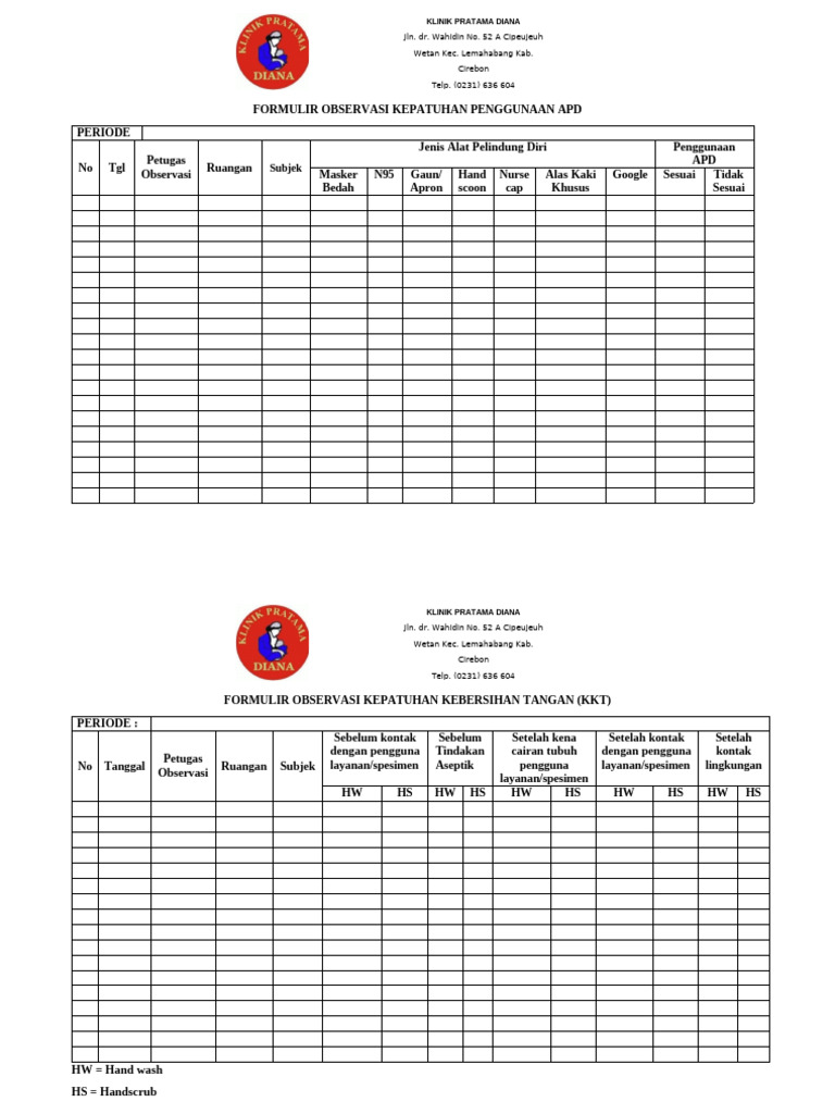 2.1.2 FORM APD, KKT, dan identifikasi Manual | PDF