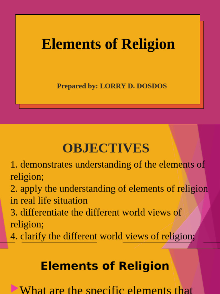2 Elements of Religion | PDF | Monotheism | Theism