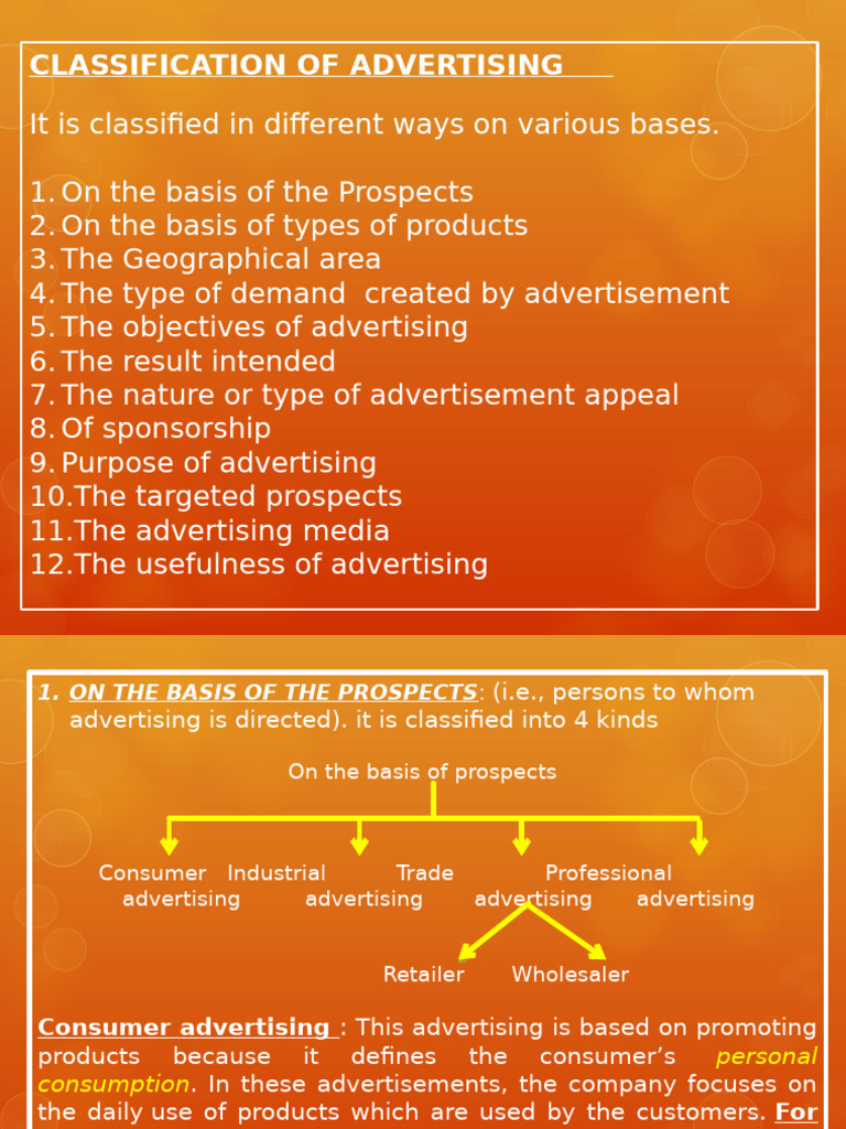 Classifications of Advt | PDF | Advertising | Product (Business)
