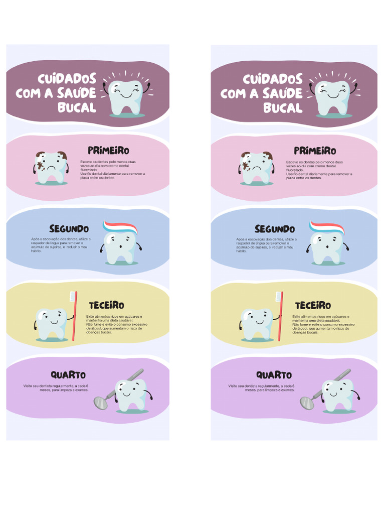 Panfleto Saúde Bucal | PDF