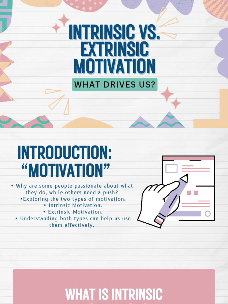 Intrinsic vs. Extrinsic Motivation PDF | PDF | Motivational | Motivation