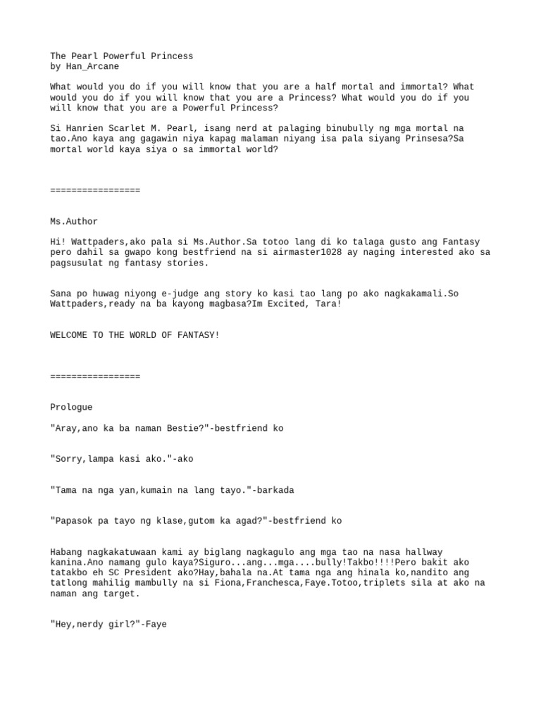 The Pearl Powerful Princess | PDF