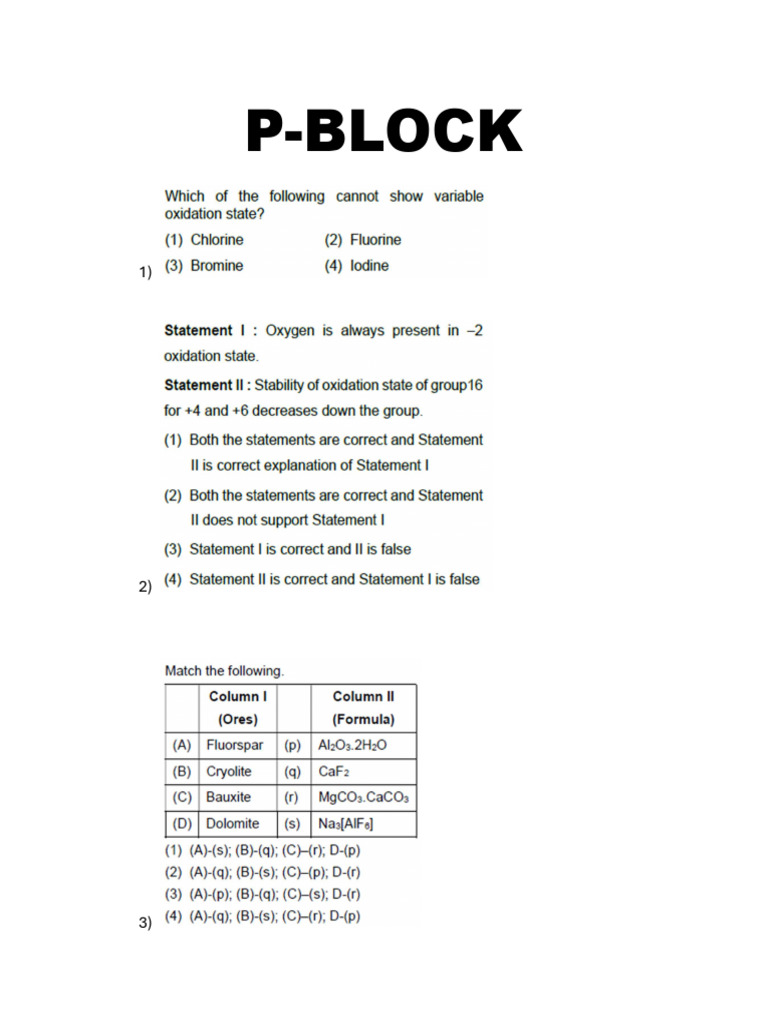 P Block | PDF