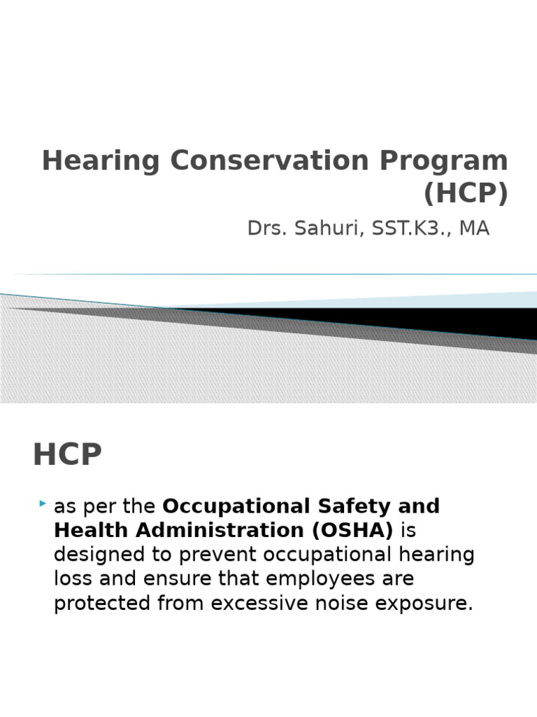 Hearing Conservation Program (HCP) (2) | PDF | Noise | Hearing