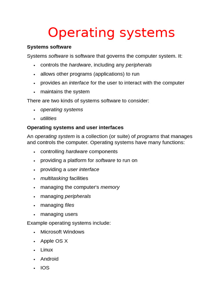 Operating Systems | PDF | Backup | Operating System Operating Systems | PDF | Backup | Operating System