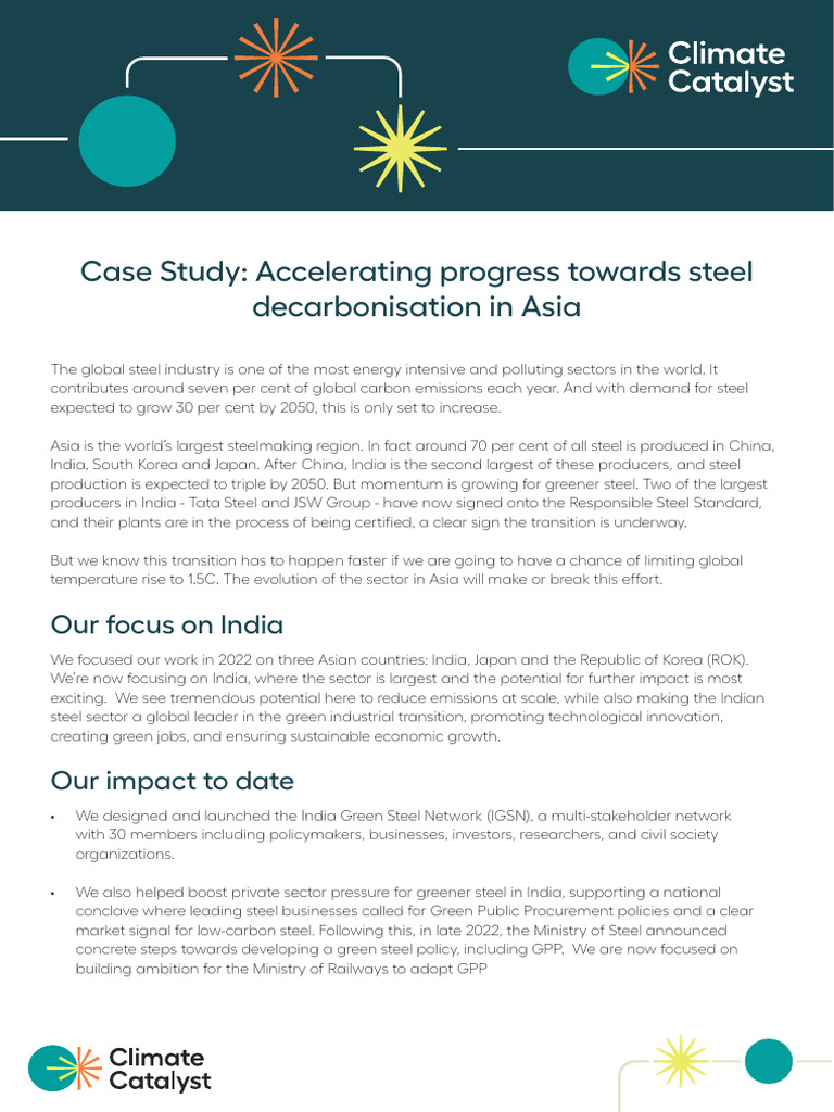 Steel Case Study Digital | PDF | Climate Change Mitigation | Steelmaking