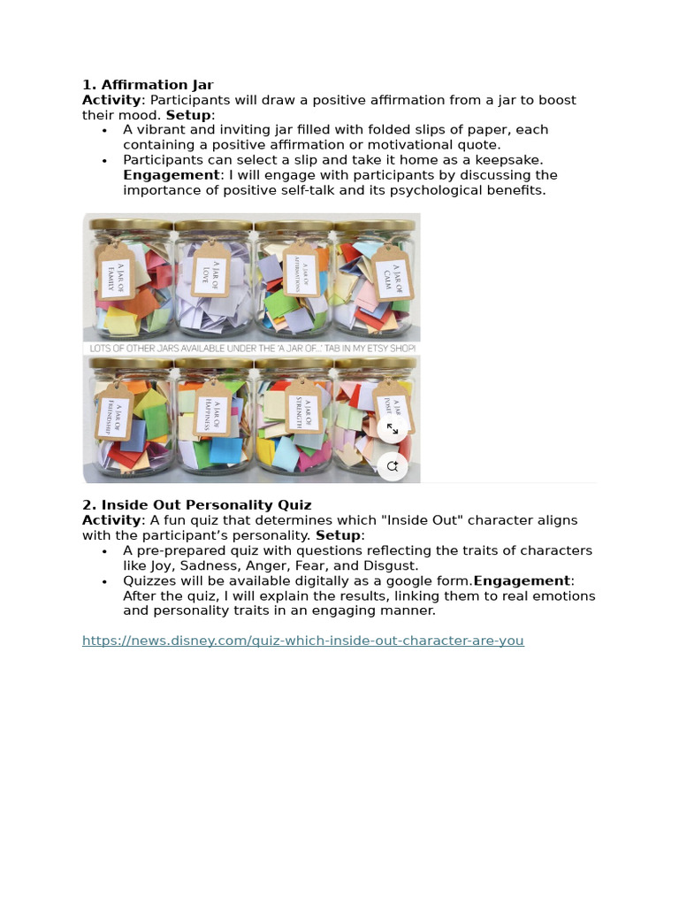 Activities For Habitt Stall by SRWC | PDF | Psychology | Memory