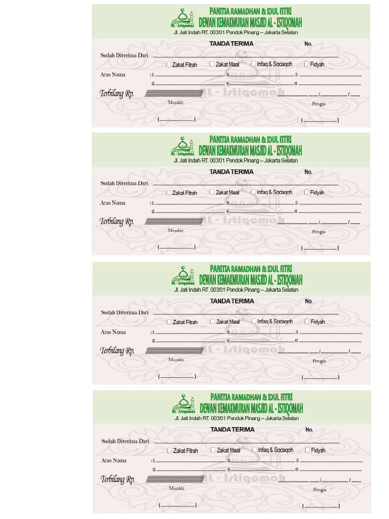 Kwitansi New 2014 | PDF