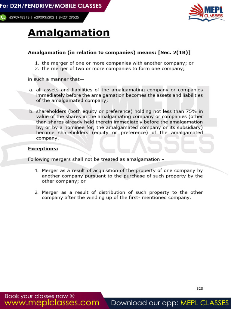 Understanding Property Amalgamation | PDF | Depreciation | Consolidation (Business)