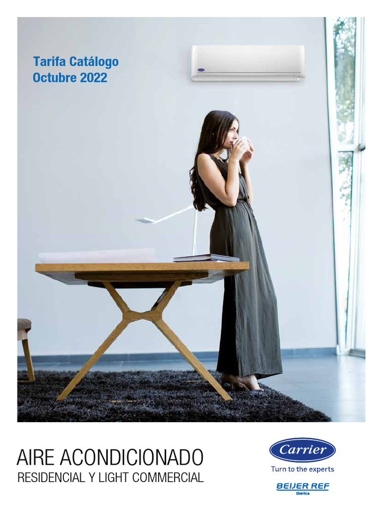 Carrier Tarifa Catalogo Octubre 2022 | PDF | Aire acondicionado | Uso eficiente de energía