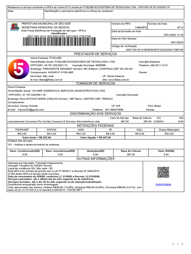 Emissão NFS e | PDF