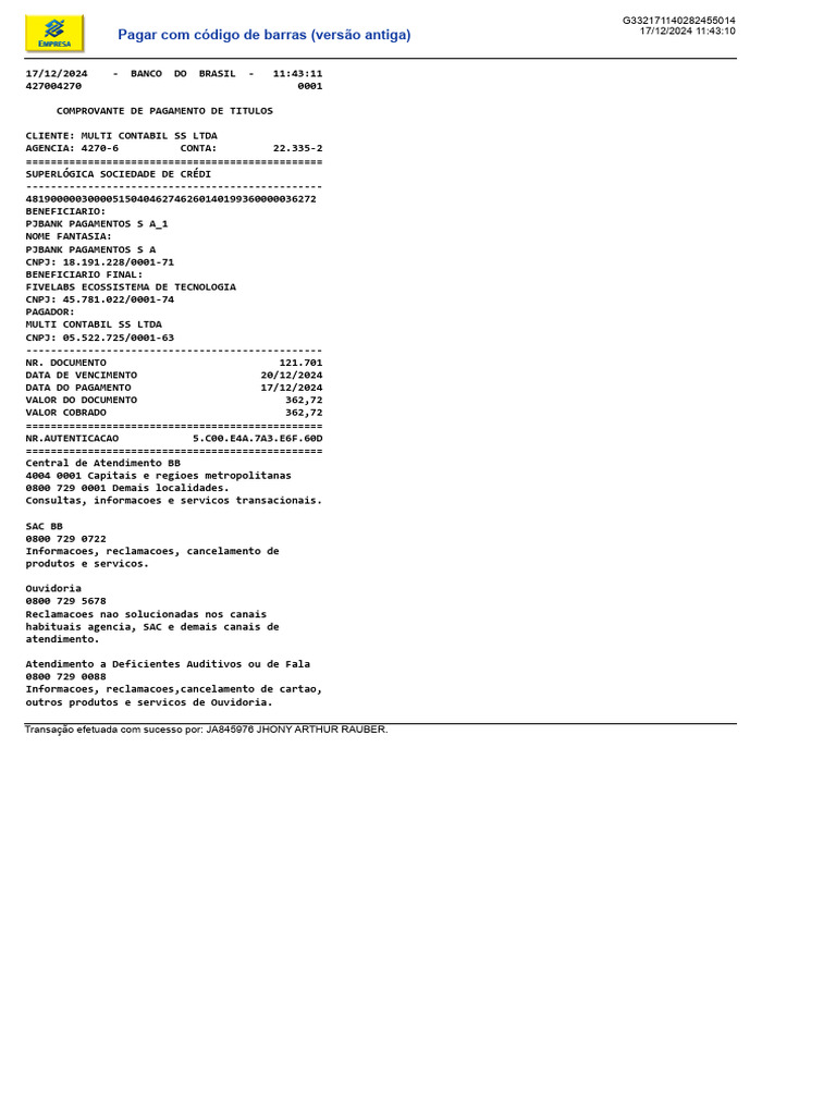 Pgto Conversor | PDF