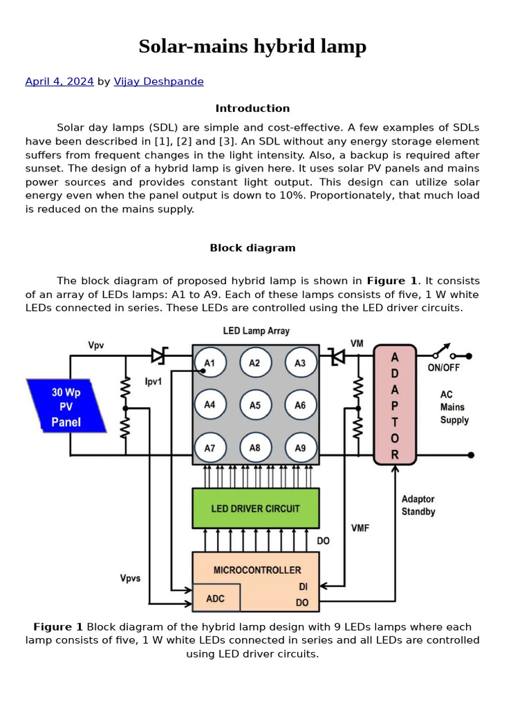Solar-Mains Hybrid Lamp Design Guide | PDF | Photovoltaics | Light ...