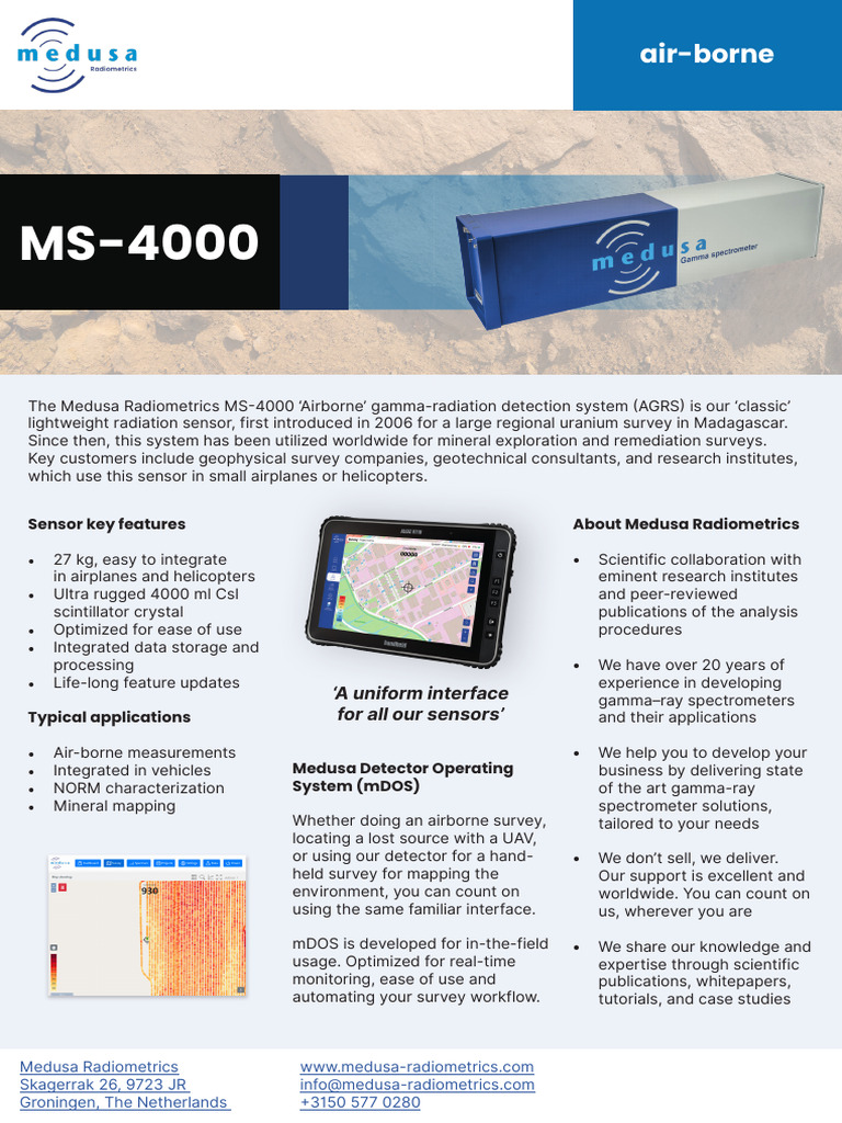 MS-4000 Gamma-Ray Spectrometer - Technical Specifications - Medusa ...
