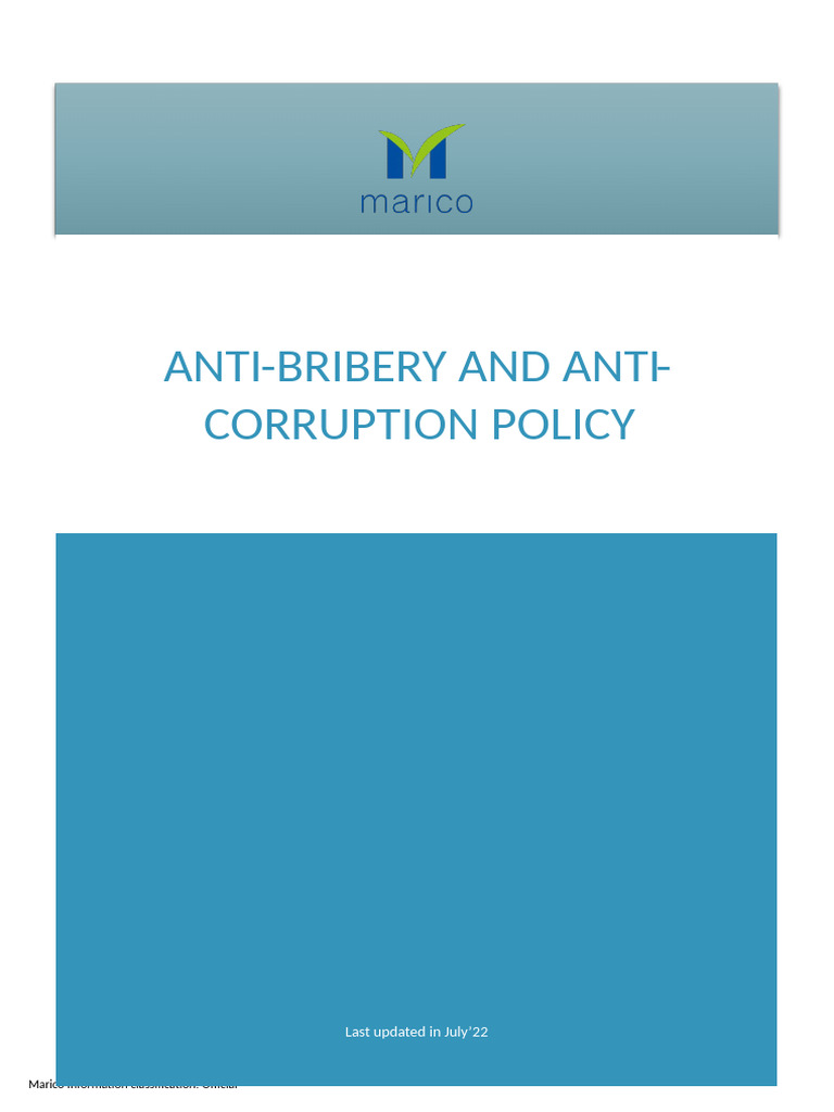 Anti Bribery Anti Corruption Policy | PDF | Bribery | Justice