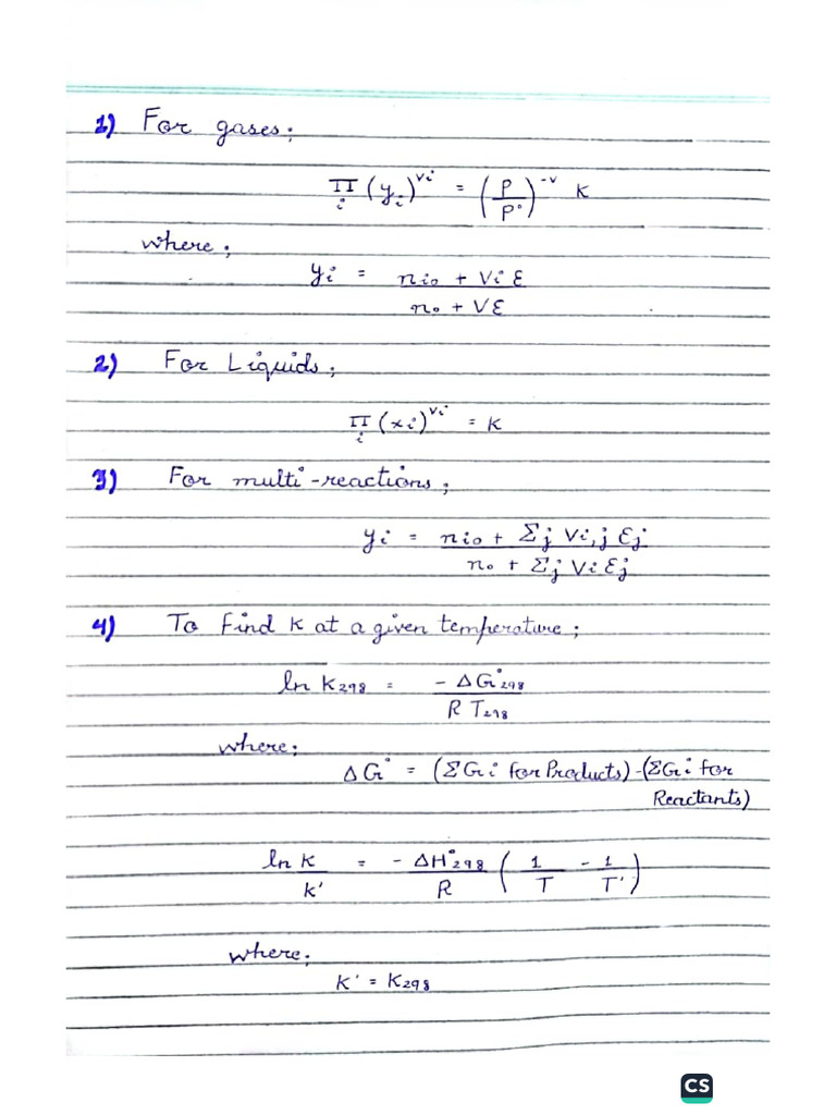 Thermo-Formula Sheet | PDF