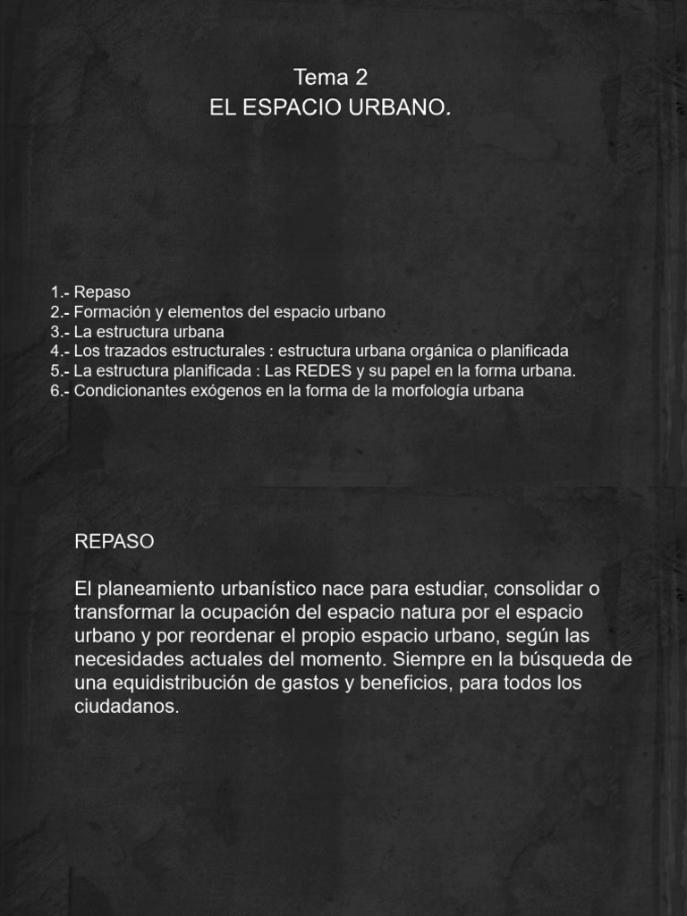 Tema 2 El Espacio Urbano | PDF Tema 2 El Espacio Urbano | PDF