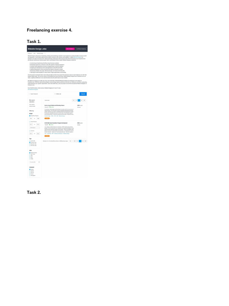 Freelancing exercise 4 | PDF