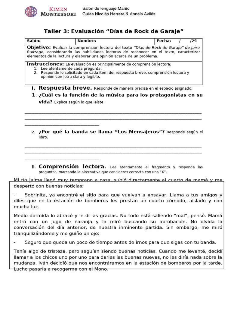 Prueba 21 de Agosto Dias de Rock | PDF