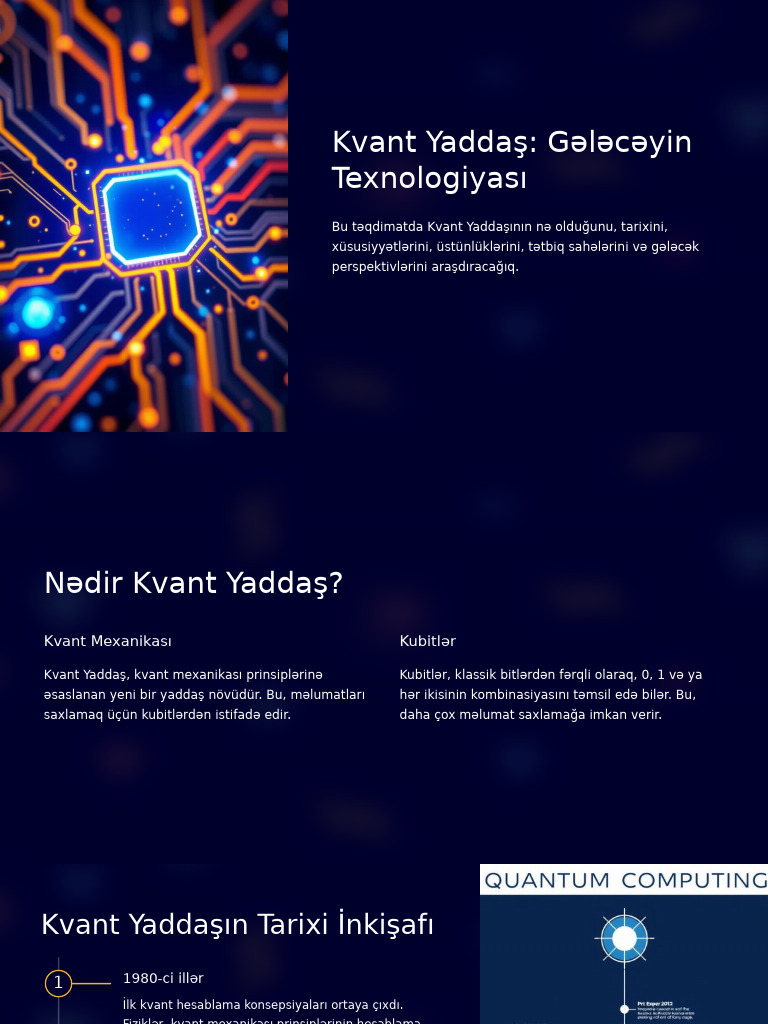 Kvant Yaddas Geleceyin Texnologiyasi | PDF