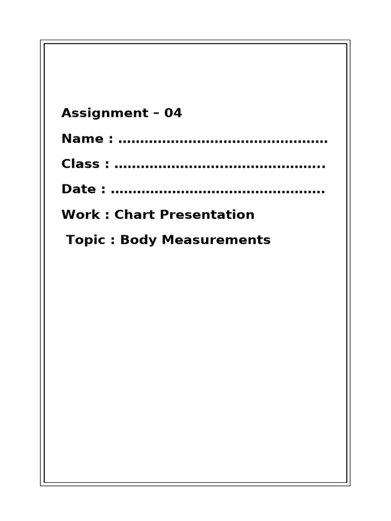 113 - Body Measurement Chart | PDF