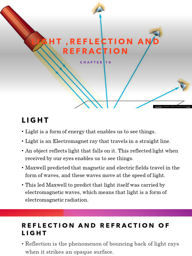 LIGHT (Reflection)ppt | PDF | Reflection (Physics) | Mirror