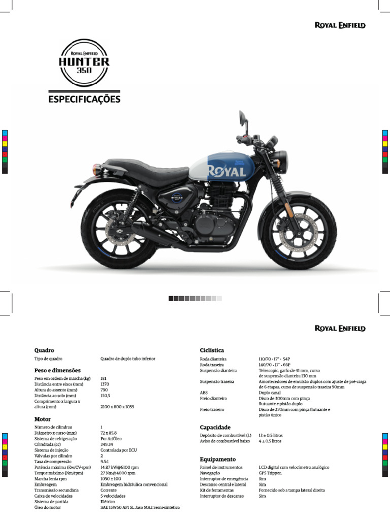 Royal Enfield Hunter 350 Technical Specifications | PDF