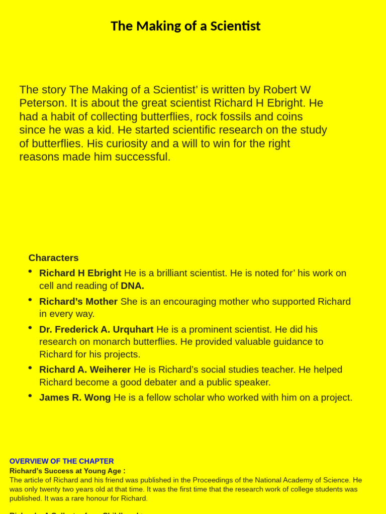 Richard Ebright: A Young Scientist's Journey | PDF | Butterfly