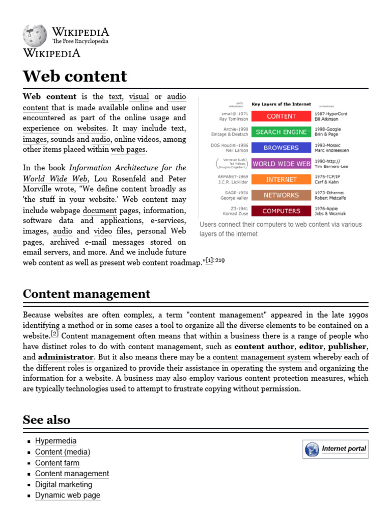 Web Servers-Web content - Wikipedia | PDF