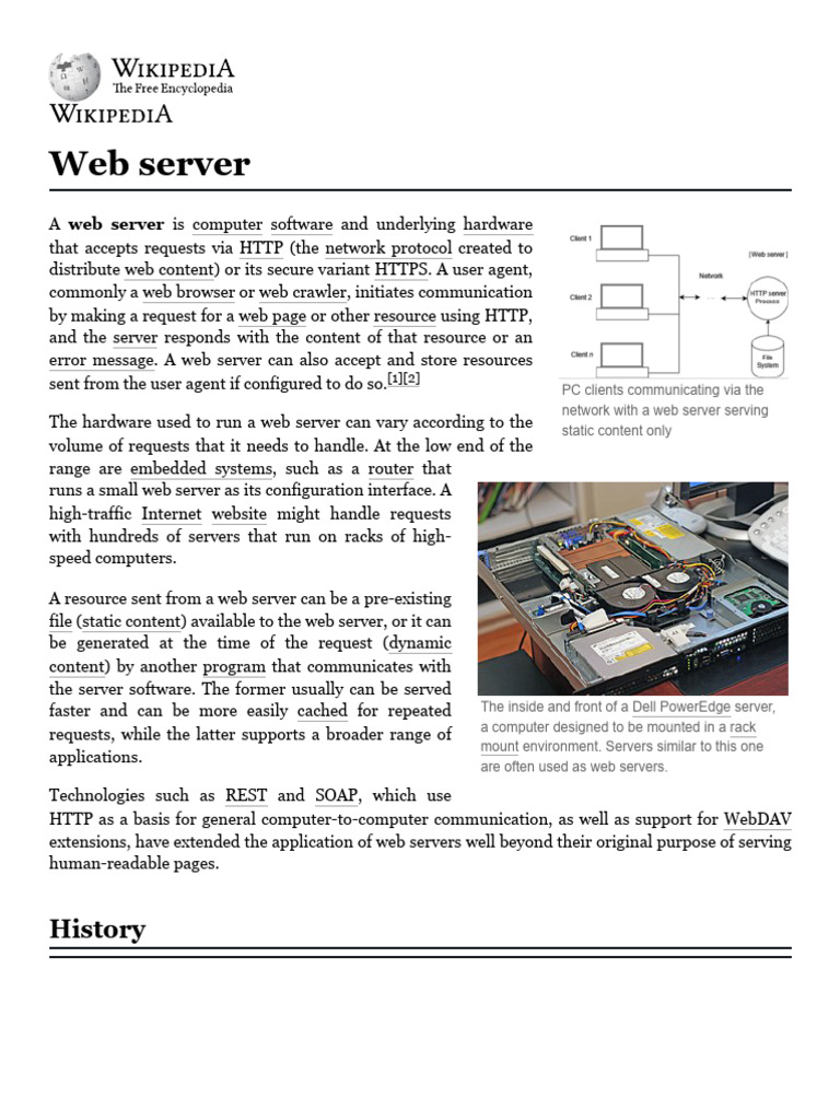 Web Servers-Web Server - Wikipedia | PDF | Web Server | Internet & Web