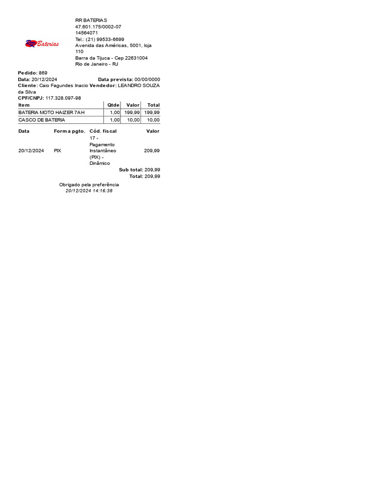 Vendas - Bling | PDF