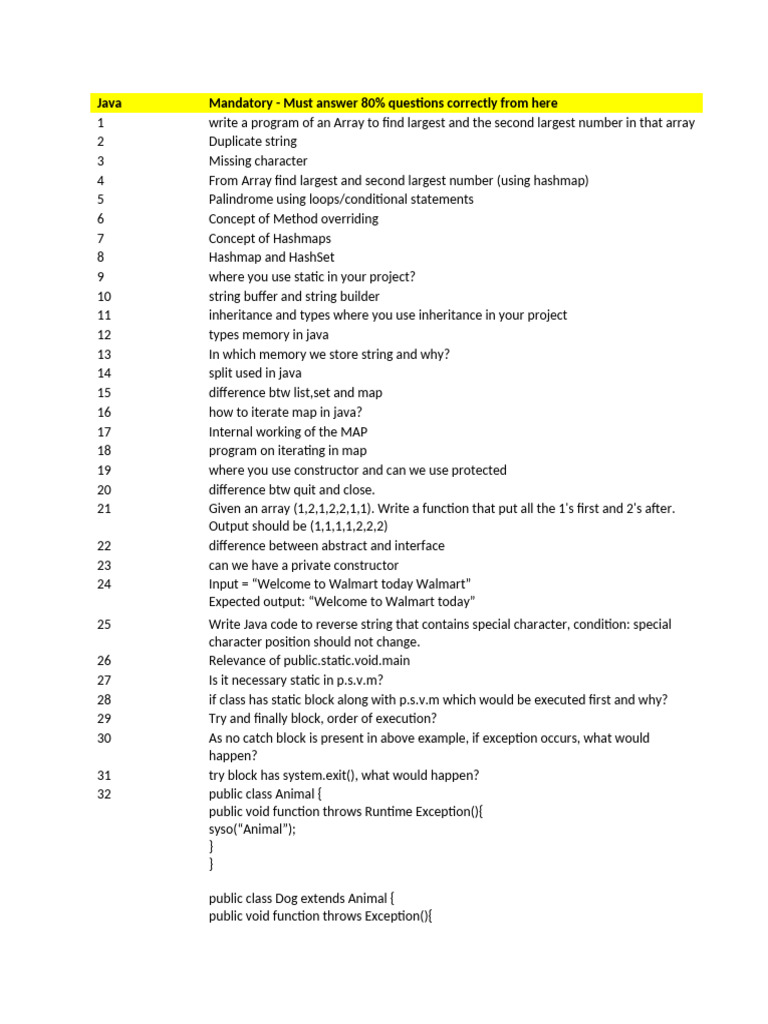 cts interview Questions | PDF | String (Computer Science) | Class (Computer Programming)