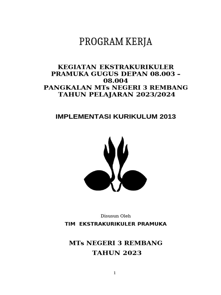 Program Kerja Pramuka | PDF